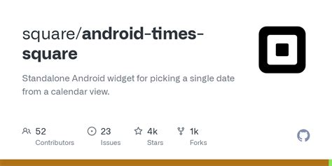 github square android times square standalone android widget for