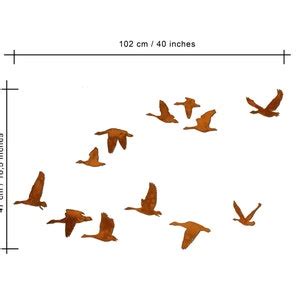 Flying Geese Wall Art Metal Birds Decoration Industrial Wall Etsy