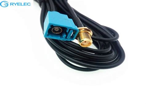 Fakra To Sma Precision Cable Assemblies 50ohm Gps Cable Harness Assembly