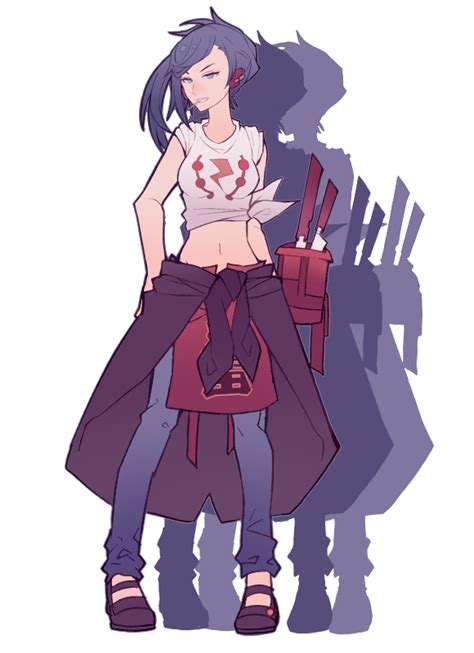 Miwasiba 1bitheart Official Art 1girl Apron Behind The Head Headphones Black Footwear