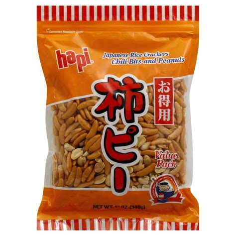 Hapi Japanese Rice Crackers Chili Bits And Peanuts Value Pack 12 Oz