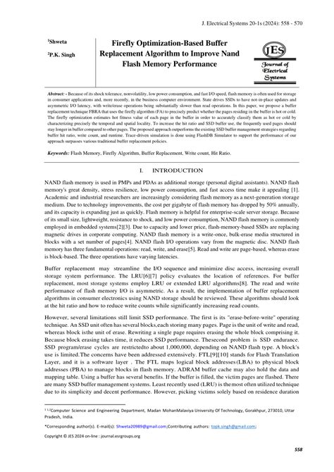 Pdf Firefly Optimization Based Buffer Replacement Algorithm To