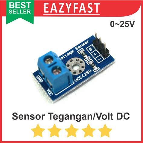 Jual Sensor Tegangan Volt Voltage Dc 0 25 Pendeteksi Arduino Raspberry P Shopee Indonesia