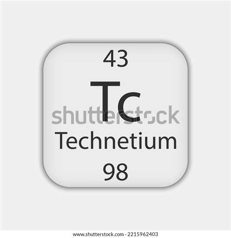 Technetium Symbol Chemical Element Periodic Table Stock Vector Royalty Free 2215962403
