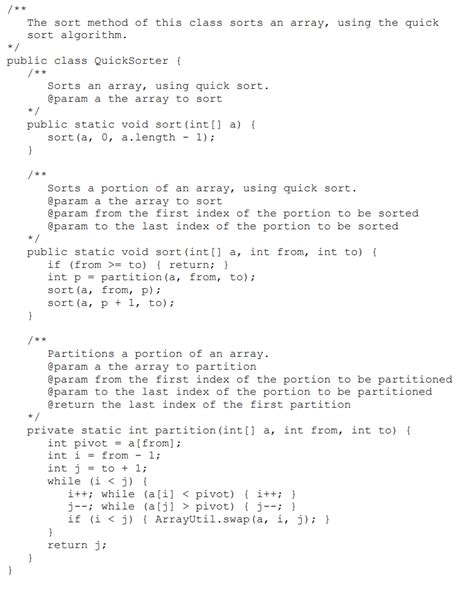 solved complete the tracing table for the quicksort