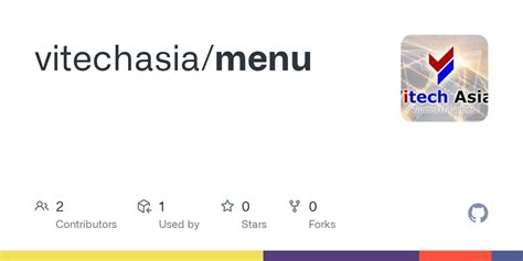 Github Vitechasia Menu