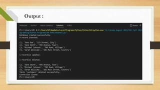 PythonDatabaseAPI Presentation For Database PPTX Databases Computer Software And Applications