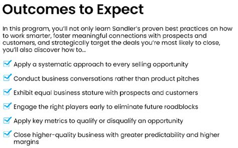 Sandler Sales Essentials Boot Camp Milford Regional Chamber Of Commerce
