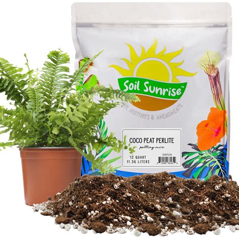 Coco Peat Perlite Potting Mix 12 Quarts Loose Coconut Coir And