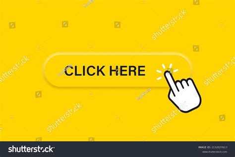Click Here Button Hand Pointer Clicking Stock Vector Royalty Free
