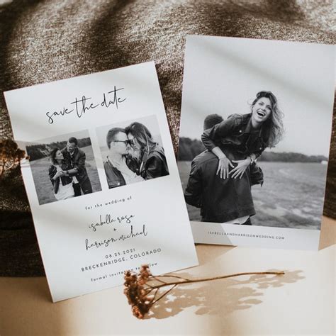 Save The Dates No Photo Etsy