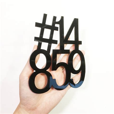 16cm Gloss Black MSPGN HDB Unit Number Condo Unit Number Address Sign Shopee Singapore