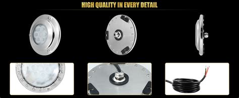 Goldlife B4 3 Blue Underwater Boat Light 60w 6 000lm Dc10 30v 6led 4 3 Submersible