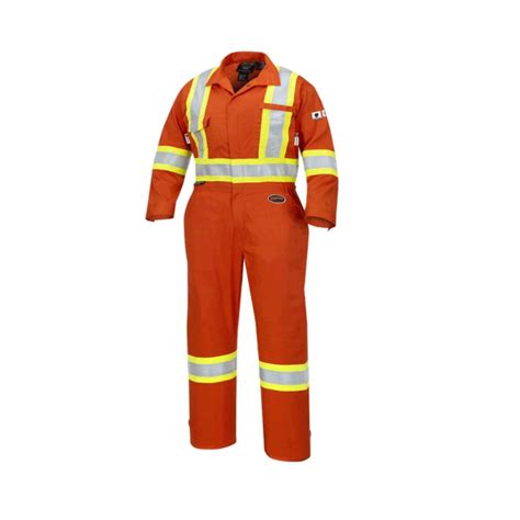 Womens 100 Fr Orange Coverall Hrc 2 With Hi Viz Reflective Stripes