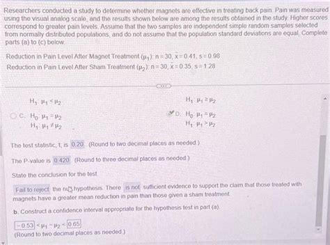 Solved Two Independent Means Testing1please Am Stuck Can