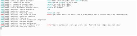 chirpstack simulator get tenant error chirpstack application server