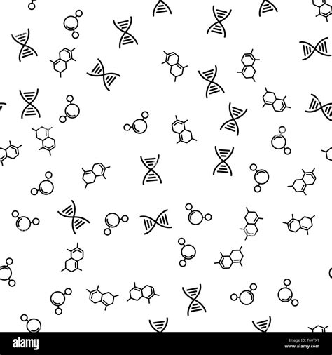 Molecule Model Outline Set Seamless Pattern Vector Stock Vector Image And Art Alamy