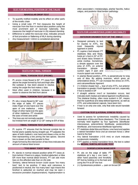 Special Tests For Ankle And Foot Pdf Ankle Foot