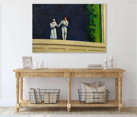 Two Comedians Wall Art Edward Hopper Two Comedians Canvas Huge