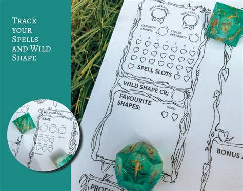 Dnd Druid Character Sheet Etsy Uk