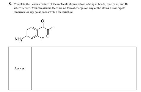 Solved Complete The Lewis Structure Of The Molecule Shown Chegg Com