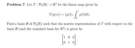 Solved Problem Let T P R R Be The Linear Map Given By Chegg