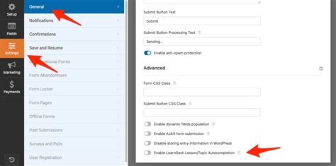 autocomplete lessons and topics on wpforms submission uncanny owl