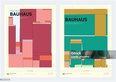 바우 하우스 현대 미니멀리즘 인테리어 구조 패턴 커버 디자인 템플릿 배경 가구에 대한 스톡 벡터 아트 및 기타 이미지 가구 가리기 가정의 방 Istock