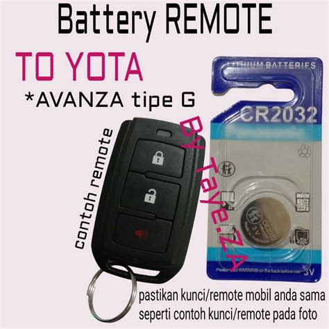 Jual Baterai Battery Batrai Batre Untuk Remote Remot Kunci Mobil Avanza Tipe G