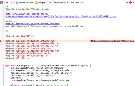 Javascript Cordovaphonegap Openears Speech Recognition Stack Overflow