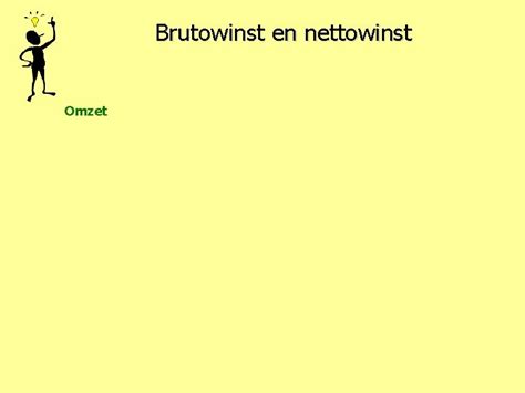 Brutowinst En Nettowinst Omzet Brutowinst En Nettowinst Omzet