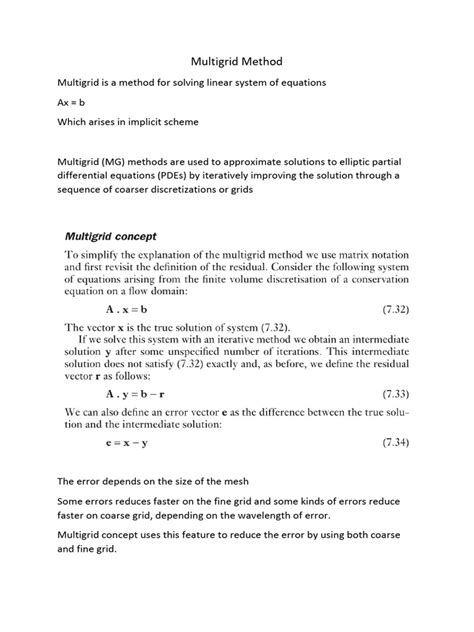 multigrid method pdf