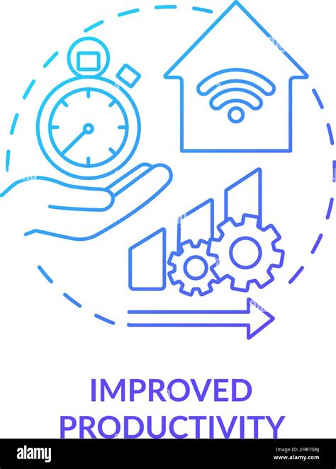 Improved Productivity Blue Gradient Concept Icon Stock Vector Image And Art Alamy