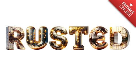 Rusted | Disco Ball 3D Alphabet Font | Text Effect Generator