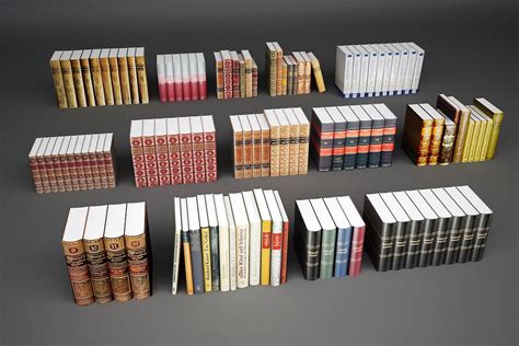 책 컬렉션 14 3d 모델 19 Max 3ds Fbx Obj Free3d