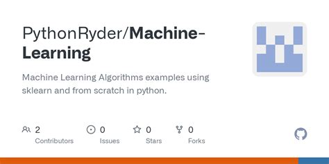 GitHub PythonRyder Machine Learning Machine Learning Algorithms Examples Using Sklearn And