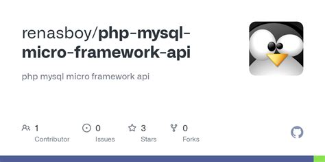 Github Renasboyphp Mysql Micro Framework Api Php Mysql Micro