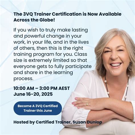Join Our First Ever 3 Vital Questions Trainer Certification In