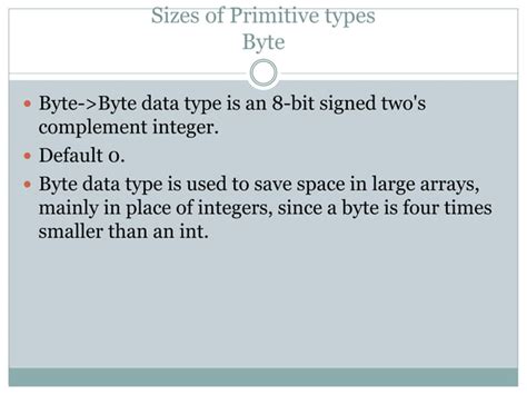 Datatype Introduction Java Ppt