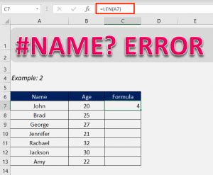 How To Fix The NAME Error In Excel MyExcelOnline
