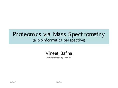 PPT Proteomics Via Mass Spectrometry A Bioinformatics Perspective PowerPoint Presentation