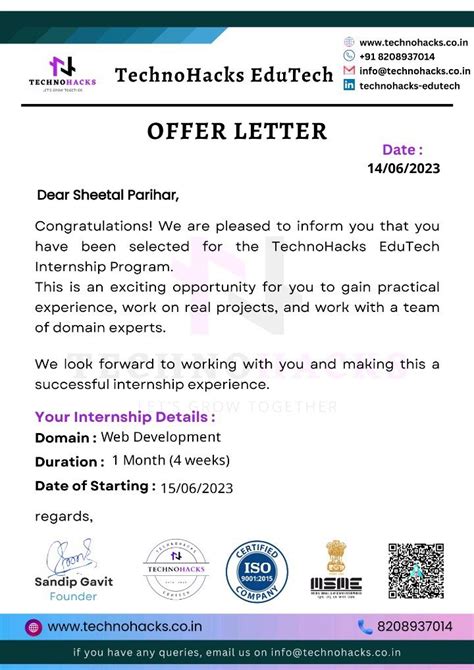 sheetal parihar on linkedin technohacks technohacksedutech