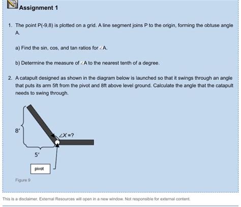 Solved Assignment 1 1 The Point P 98 Is Plotted On A