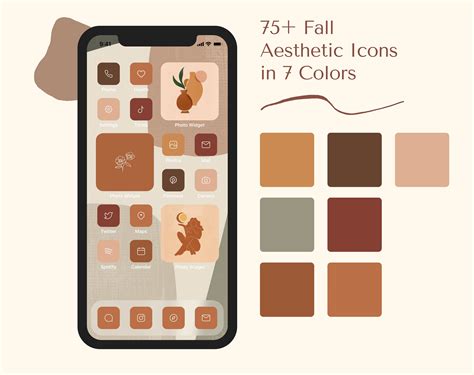 Ios 15 App Icons 525 Minimalist Icons Fall Aesthetic Etsy