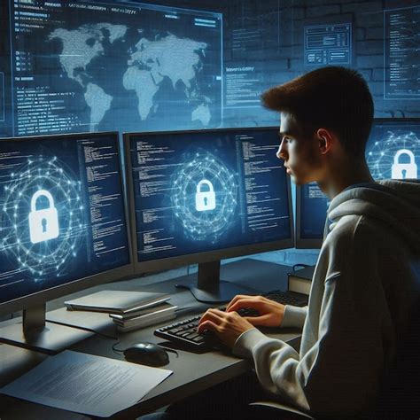 computer programmer network security premium ai generated image