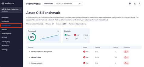 Viewing Framework Compliance