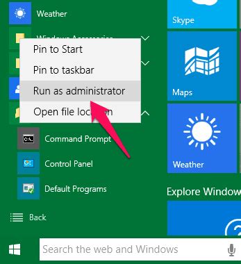Run Command Prompt As Administrator In Windows