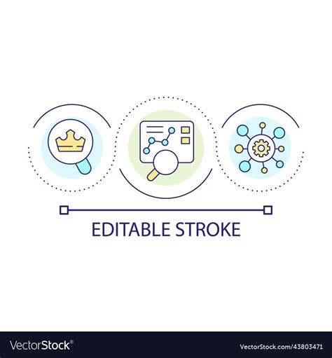 Market Data Analysis Loop Concept Icon Royalty Free Vector