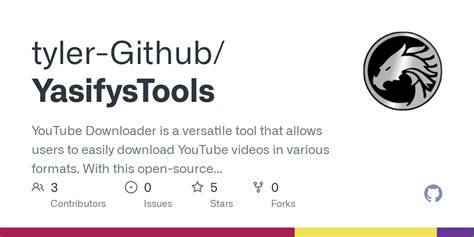 Github Tyler Githubyasifystools Youtube Downloader Is A Versatile