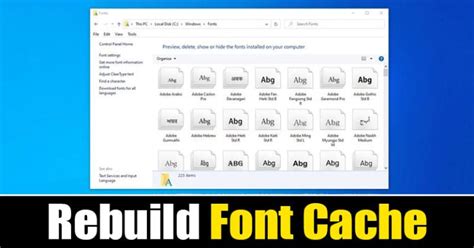 How To Rebuild The Font Cache In Windows